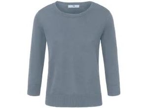 4061389188433 - Rundhals-Pullover aus 100% SUPIMA®-­Baumwolle blau 38