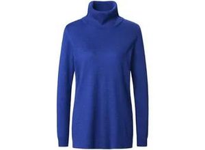 4061389954465 - Rollkragen-Pullover Modell Tamara Seide Kaschmir blau 46