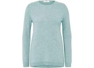 4061389232570 - Rundhals-Pullover aus 100% Premium-Kaschmir Cashmere grün 36