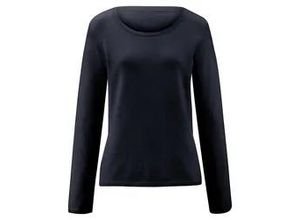 4061389307278 - Rundhals-Pullover aus 100% Premium-Kaschmir Cashmere blau 38