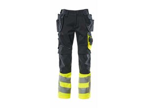 5711074542109 - Hose mit Hängetaschen Klasse 1 Hose Größe 76C58 schwarzblau hi-vis gelb - Mascot