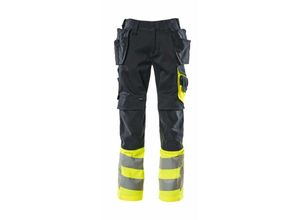 5711074542406 - Hose mit Hängetaschen Klasse 1 Hose Größe 82C64 schwarzblau hi-vis gelb - Mascot