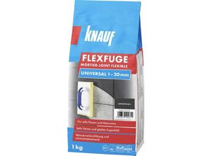 4006379104611 - Fugenmörtel Flexfuge Universal 1 - 20 mm samtschwarz 1 kg Fugenmörtel - Knauf