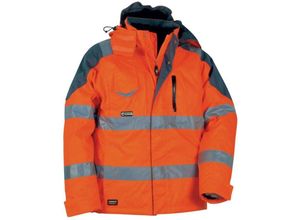 8023796043459 - Cofra - Winter-Warnschutzjacke wind- und wasserdicht orange 44 - Orange