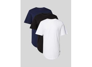 5715098111471 - T-Shirt in unifarbenem Design im 3er-Pack