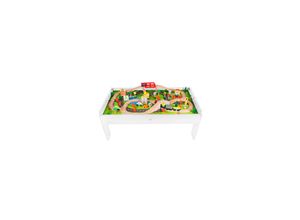 4260360010569 - Coemo Spieltisch mit Holzeisenbahn Multifunktionstisch für Kinder