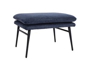 4057651849881 - Hocker MCW-L62 Sitzhocker Fußablage Ottomane Polsterhocker 38x56x40cm Stoff Textil ~ blau