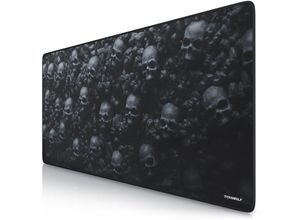 4062861811993 - Gaming Mauspad XXL glattes Stoffgewebe Speed Mousepad 900 x 400mm große Fläche Skulls