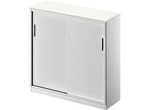 4250510835128 - Genius Querrollladenschrank TETRIS SOLID 3 OH B 1200 x T 413 x H 1170 mm mit Böden und Abdeckplatte weiß weißalu