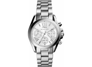 4053858428126 - Chronograph MICHAEL KORS MINI BRADSHAW MK6174 Armbanduhren silberfarben Damen Quarzuhren Quarzuhr Armbanduhr Damenuhr Stoppfunktion 1224-Std-Anzeige