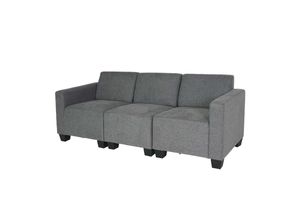 4057651498348 - Modular 3-Sitzer Sofa Couch Moncalieri Stoff Textil ~ grau