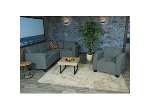 4057651510798 - Modular Sofa-System Couch-Garnitur Moncalieri 4-1 Stoff Textil ~ grau