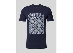 7618391359404 - T-Shirt mit Label-Print Modell CHAIN