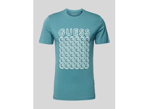 7618391359343 - T-Shirt mit Label-Print Modell CHAIN