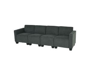 4057651510569 - Modular 4-Sitzer Sofa Couch Moncalieri Stoff Textil ~ anthrazit-grau