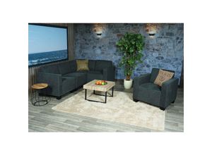 4057651418162 - Modular Sofa-System Couch-Garnitur Mocalieri 4-1 Stoff Textil ~ anthrazit-grau