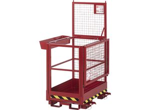 4251305400354 - R+R Industrietechnik Arbeitskorb Typ RAK-DUO 1200x800x1950mm RAL 3000 Feuerrot