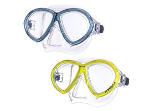 8005115902265 - SALVAS Tauch Maske Formula Schnorchel Schwimm Brille Beschlag Silikon Erwachsene Farbe Blau schwarz