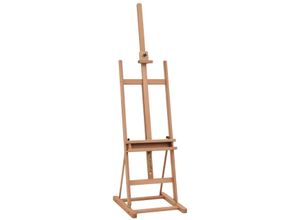 4250871287574 - Atelierstaffelei mit Ablage natur 53 x 505 x 171-230 cm (BxTxH) Holzstaffelei Leinwandständer Bilderständer Clipboard