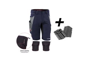 4059737016781 - QUALITEX HIGH QUALITY WORKWEAR Shorts IRON marine grau Damen 40 Herren 46