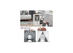 4251421933446 - VICCO 2er Set Faltbox 30x30 cm Kinder Faltkiste Aufbewahrungsbox Regalkorb