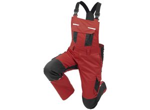 4046987086251 - QUALITEX HIGH QUALITY WORKWEAR Latzhose IND red dahlia phantom Herren 94