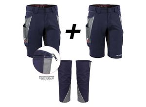 4260767991843 - QUALITEX HIGH QUALITY WORKWEAR Shorts IRON marine grau Damen 38 Herren 44