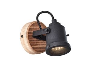 4004353374951 - BRILLIANT Inge Wandspot holz dunkel schwarz InnenleuchtenStrahler-Wand 1x PAR51 GU10 6W geeignet für Reflektorlampen (nicht enthalten) Kopf schwenkbar