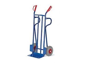 4250448505681 - Rollcart Sackkarre -964- mit Rückwand aus Flachstahl 1250mm hoch Schaufelbreite 400mm Vollgummi