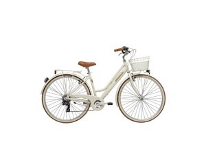 8068020973454 - Adriatica Cityfahrrad 28 Zoll RETRO Lady beige inkl Korb