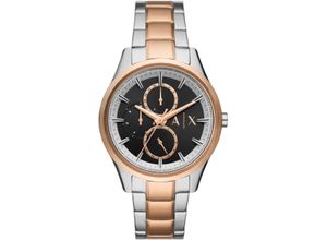 4064092270327 - Multifunktionsuhr ARMANI EXCHANGE Armbanduhren silberfarben (silberfarben roségoldfarben) Herren Hochzeitsmode Quarzuhr Armbanduhr Herrenuhr analog Edelstahlarmband