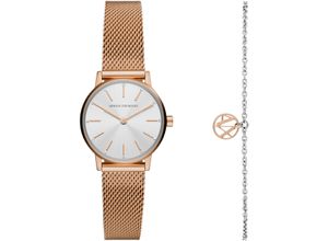 4064092012903 - Quarzuhr ARMANI EXCHANGE AX7121 Armbanduhren goldfarben (roségoldfarben) Damen Quarzuhren Armbanduhr Damenuhr ideal als Geschenk Edelstahlarmband