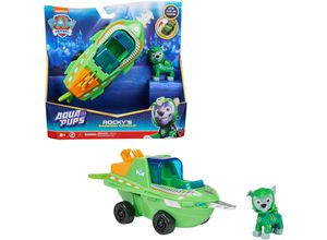 0778988446720 - PAW PATROL Spielfahrzeug PAW Patrol Aqua Pups - Basis Fahrzeug im Sägefisch-Design mit Rocky-Welpenfigur