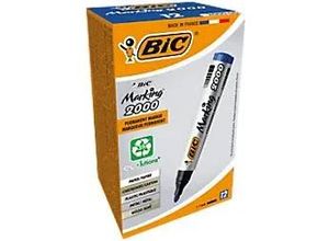 3086122000064 - BIC Marking 2000 Rundspitze Permanentmarker Recycelt 51% Mittel Rundspitze 2 mm Blau 12 Stück