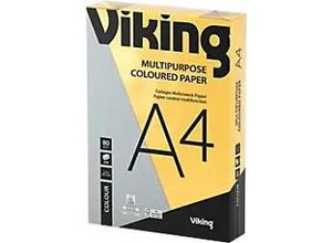 8717868046058 - Viking DIN A4 Farbiges Papier Gelb 80 g m2 Glatt 500 Blatt