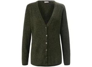 4061389952577 - Strickjacke tiefem V-Ausschnitt grün 36