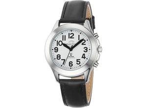 Image of Funkuhr MASTER TIME "Sprechende Funkuhr, MTLA- 10705-60 L" Armbanduhren schwarz Damen Quarzuhren Armbanduhr, Quarzuhr, Damenuhr