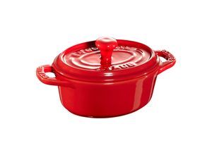 4009839316531 - Ceramique Mini Cocotte 10 cm oval Kirsch-Rot Keramik