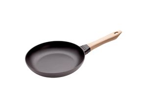 3272340026812 - Pans Bratpfanne mit Holzgriff 24 cm rund Schwarz Gusseisen