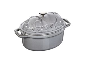 3272341217189 - La Cocotte Cocotte Schweinedeckel 17 cm oval Graphit-Grau Gusseisen