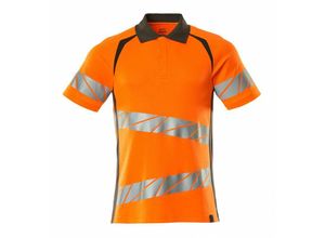 5711074878161 - Polo-Shirt moderne Passform Polo-shirt Gr 5XLONE hi-vis orange dunkelanthrazit - Mascot