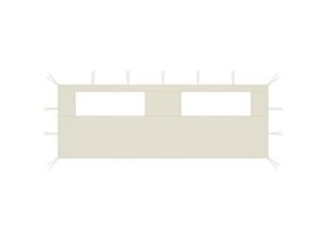 8720286351529 - Bonnevie - Pavillon-Seitenwand mit Fenstern 6x2 m Creme vidaXL970985