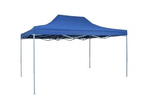 8719883800417 - Bonnevie - Profi-Partyzelt Gartenzelt Faltbar 3×4 m Stahl Blau vidaXL