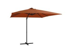 8720286181157 - Bonnevie - AmpelschirmSonnenschirm mit led Terracotta-Rot 250x250 cm vidaXL