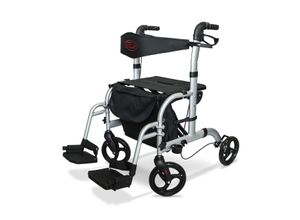 5901571437095 - Alu Vierrad-Rollator mit abnehmbaren Fußstützen AT51005