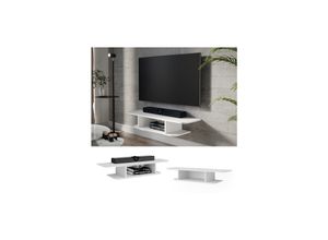 4066731446889 - TV Schrank Lorio Weiß 105 x 182 cm offene Fächer Vicco