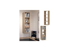 4066731413225 - Wandregal Wido Anthrazit 30 x 100 cm mit 4 offene Ablagen Vicco