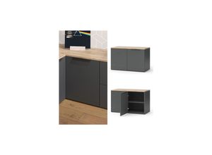 4066731413232 - Eckkommode Wido Anthrazit 80 x 50 cm Eck Kommode mit Tür Vicco