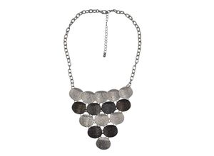 4039787004938 - Modeschmuck Kette Metallcollier mit runden Plättchenanhängern