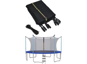 0794094544044 - Φ487cm Trampolin Sicherheitsnetz für Gartentrampoline Ersatznetz innenliegend mit Reissverschluss und Schnallen 6 Stangen Netzhoehe 180 cm